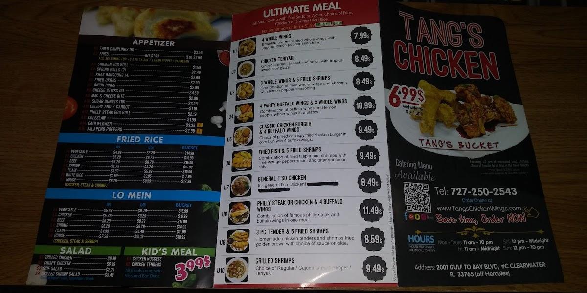 Carta de comida rápida Tang's Chicken, Clearwater
