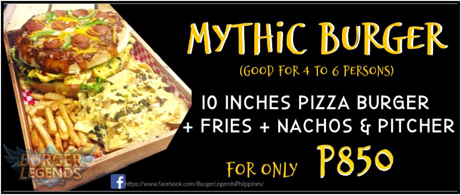 Menu at Burger Legends restaurant, Bacoor