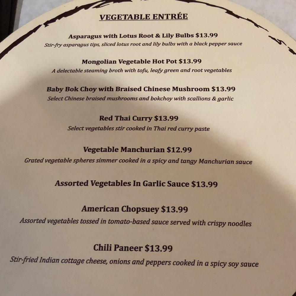 Menu at Chef's Table restaurant, Edison