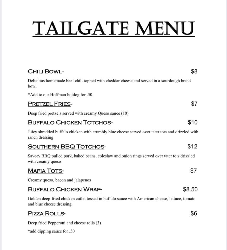 Menu at Goody's Lake Como Inn pub & bar, USA, E Lake Rd