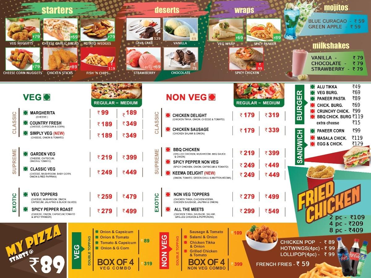 Menu at PIZZA TOPPERS, Tirupati