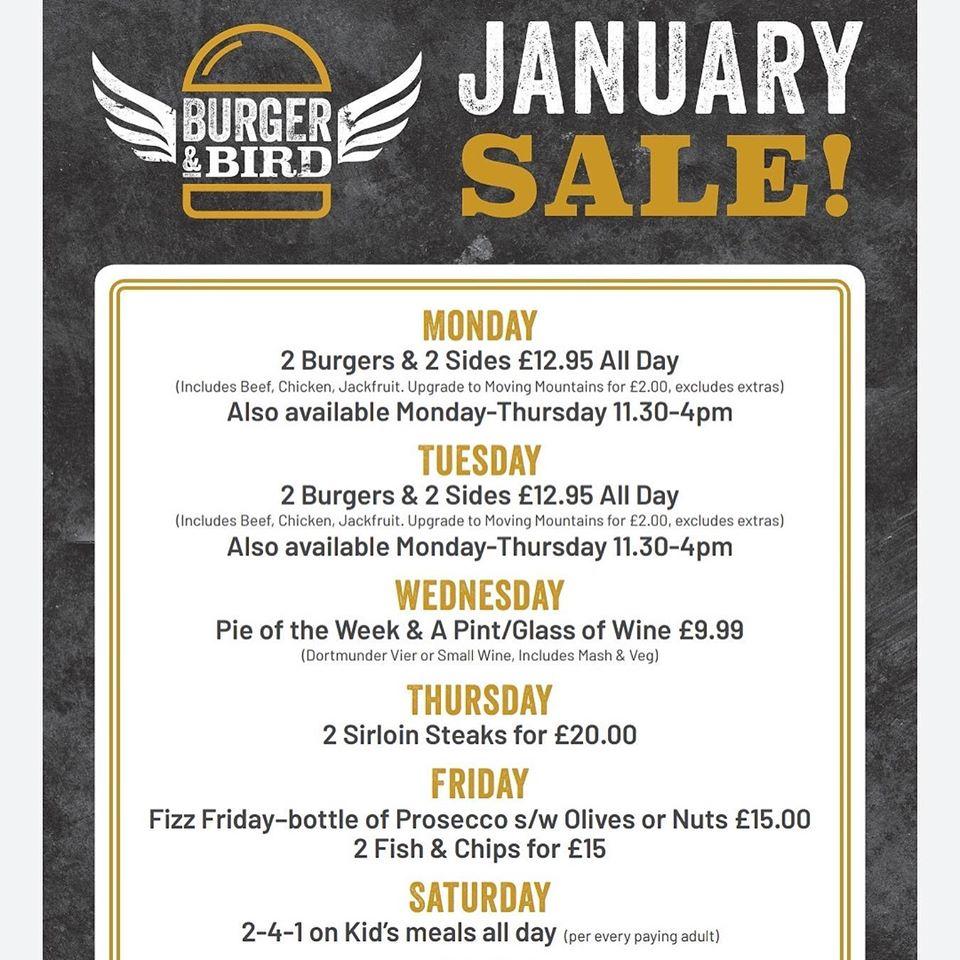 Menu at Burger & Bird pub & bar, Peacehaven