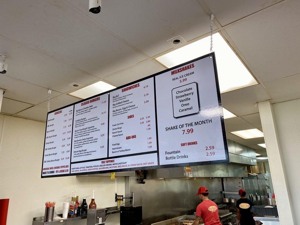 Menu at Bus Loop Burgers restaurant, Saint Ann