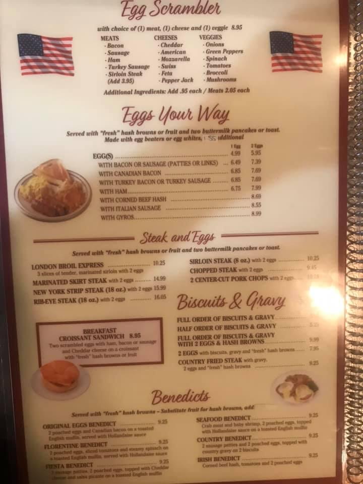 Menu at Cafe Romeo, Romeoville