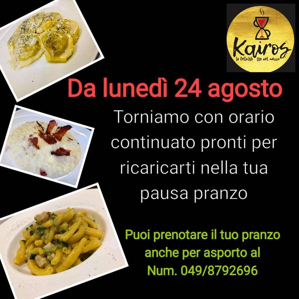 Menu at Kairos cafè pub & bar, Saonara