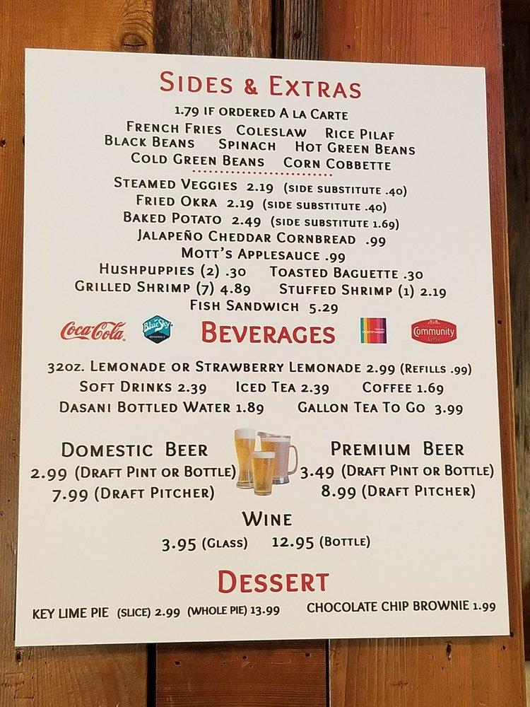 Menu at Sea Island Shrimp House restaurant, San Antonio, I-10