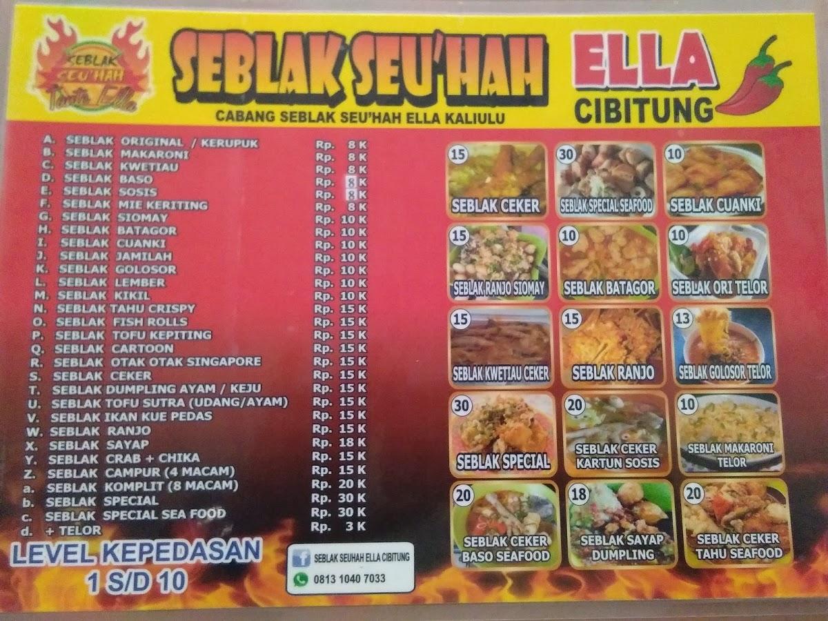 Menu at Seblak Seuhah Ella Cibitung restaurant, Bekasi Regency