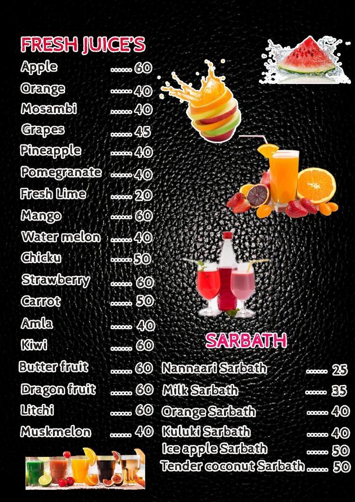 Menu at 96 the classic cafe, Maraimalai Nagar