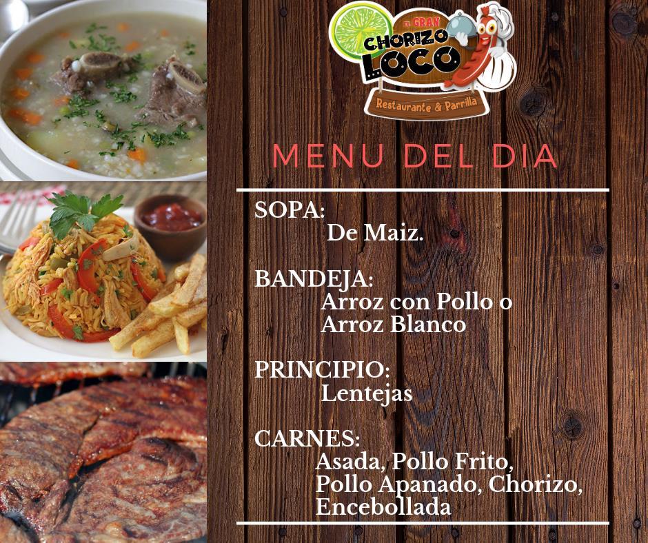 Carta del restaurante El Gran Chorizo Loco Zarzal, Yumbo