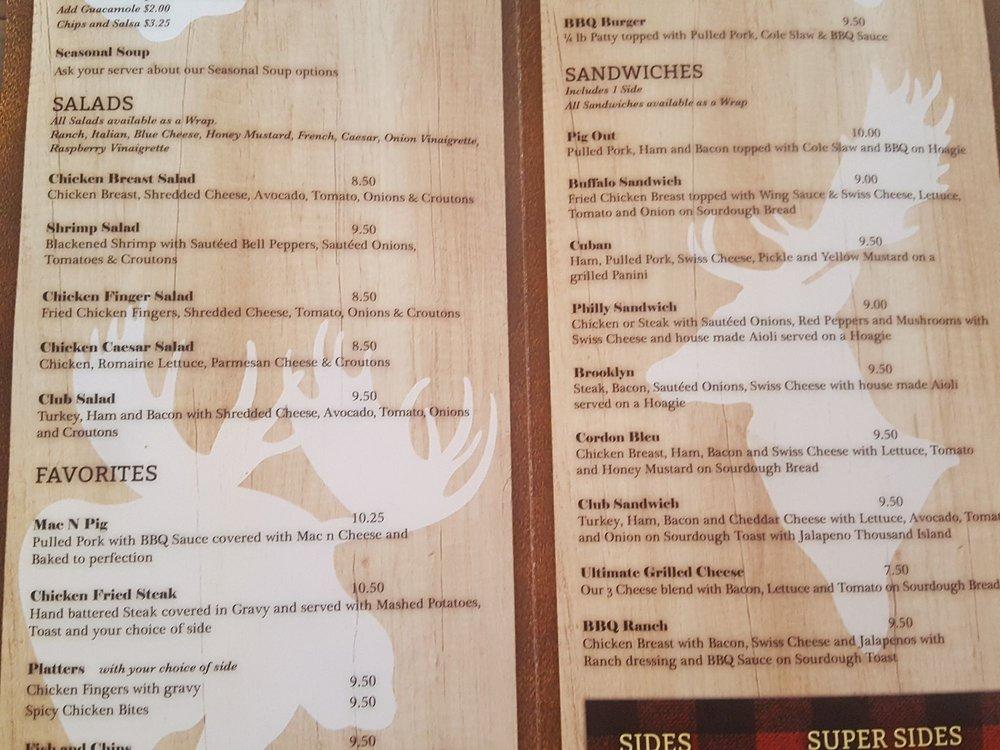 Menu at The Lodge Eatery and Pub - Catoosa, Catoosa, South Miller Lane ...