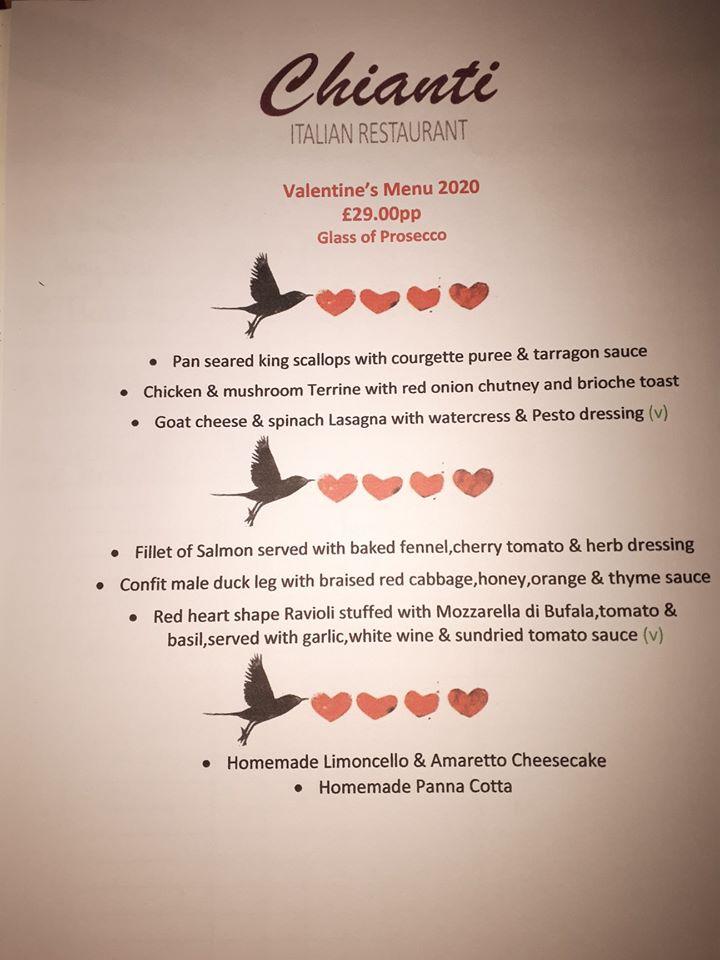 Menu at Chianti Restaurant, Falkirk, East Beancross Farm