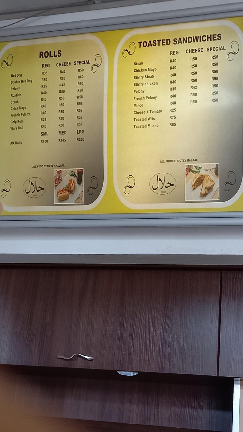 Menu at Akhalwaya'S Woodmead Indian Take-Away & Spices restaurant ...