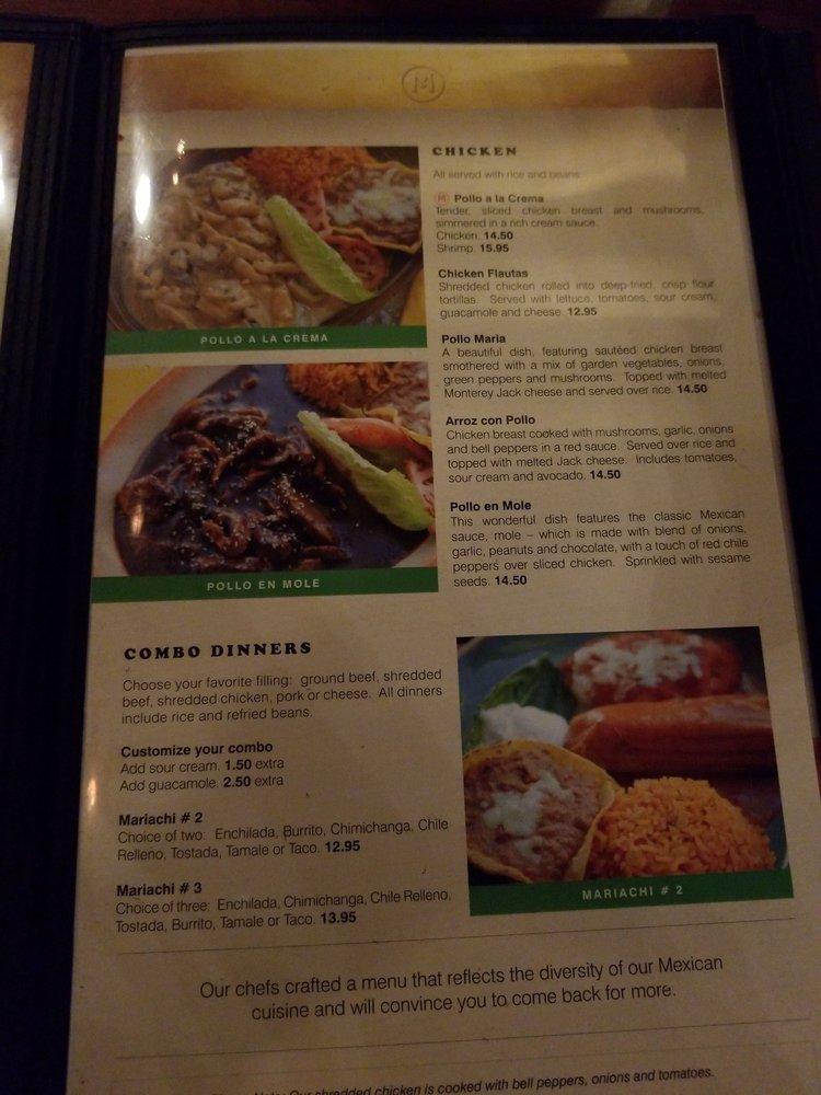 Menu at El Mariachi restaurant, Wareham