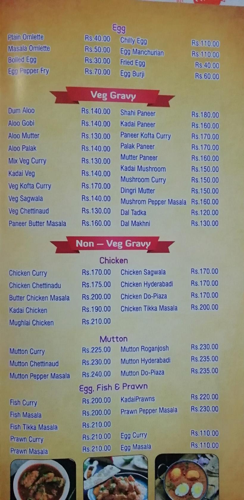 Menu at Grand Multicuisine Restaurant & AC Party Hall, Chennai