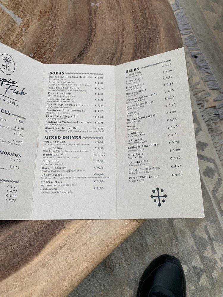 Speisekarte von Hippie Fish, Zandvoort