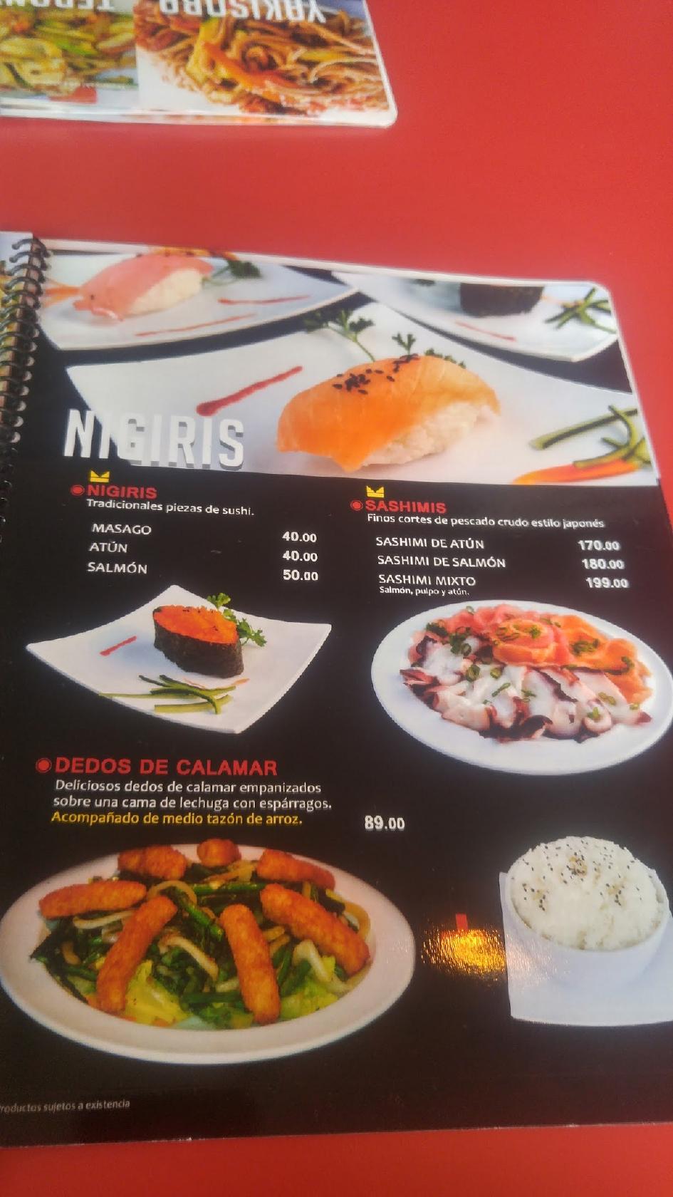 Menu at Kobe King restaurant, Mexicali, Calz. Cuauhtémoc 550