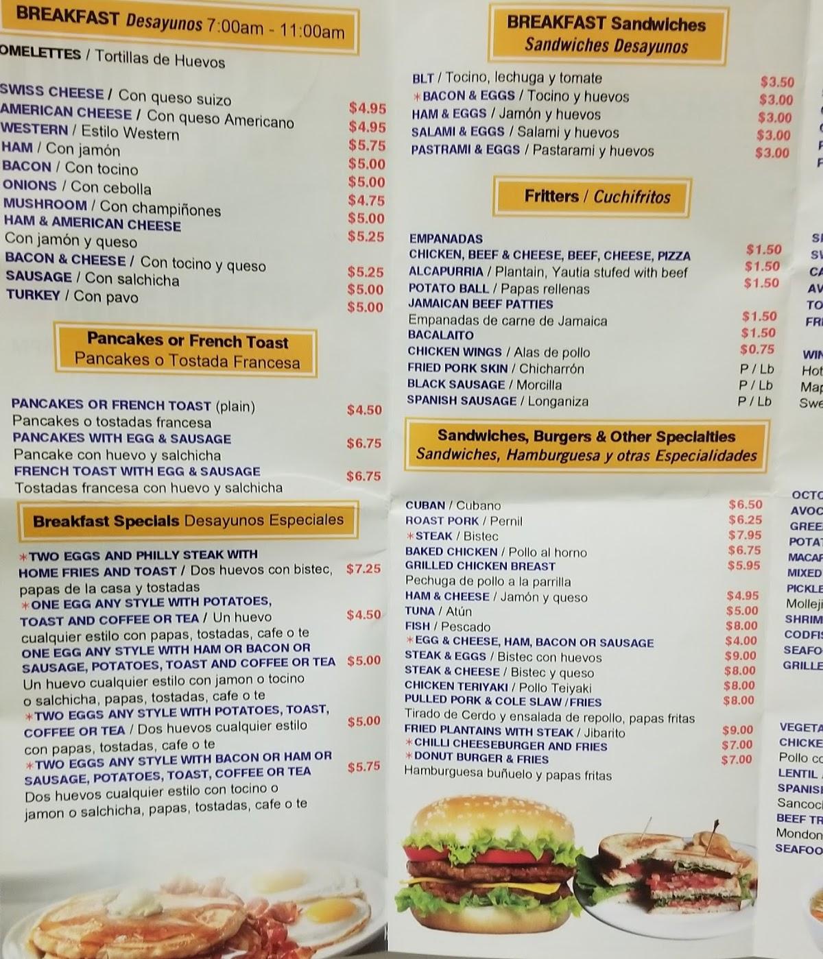 Menu at Palma Restaurant, Ansonia