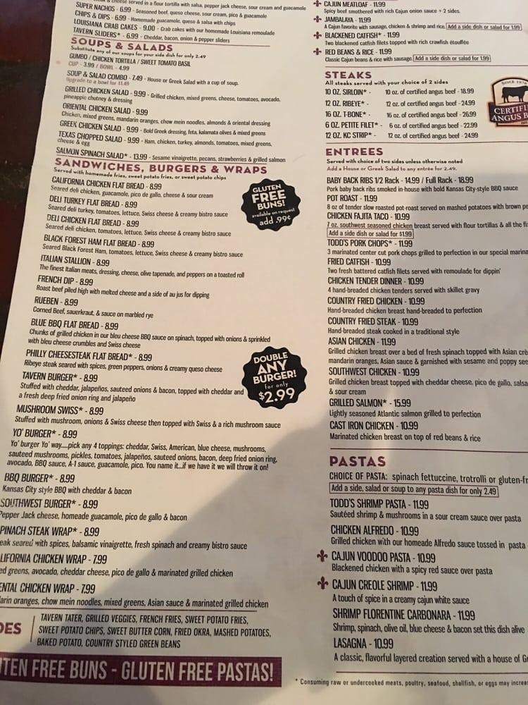 Menu at Todd Brian's Brick Street Cafe & Tavern, Wichita