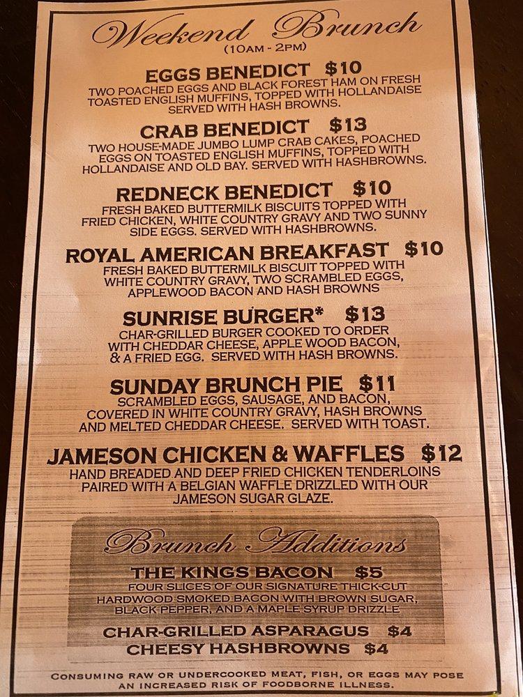 Menu at Park Lane Tavern of RVA Short Pump restaurant, Tuckahoe