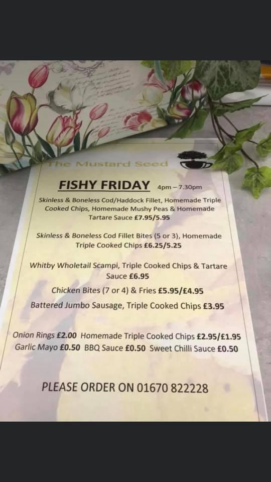 Menu at The Mustard Seed Coffee House, Bedlington