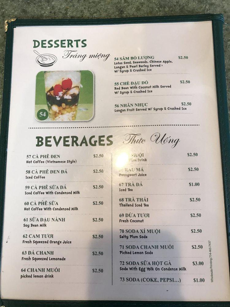 Menu at Pho 45 - La Mirada restaurant, La Mirada, La Mirada Blvd