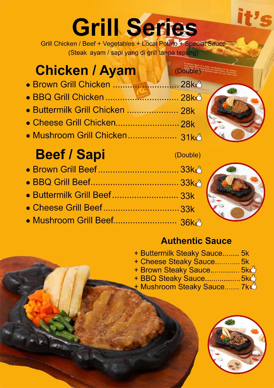 Menu at Steaky Steak Purwokerto, Purwokerto