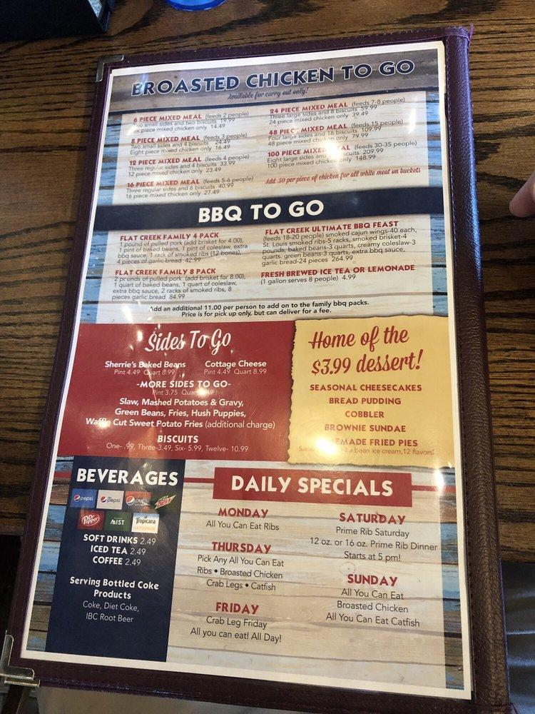 Menu at Flat Creek Republic, Republic