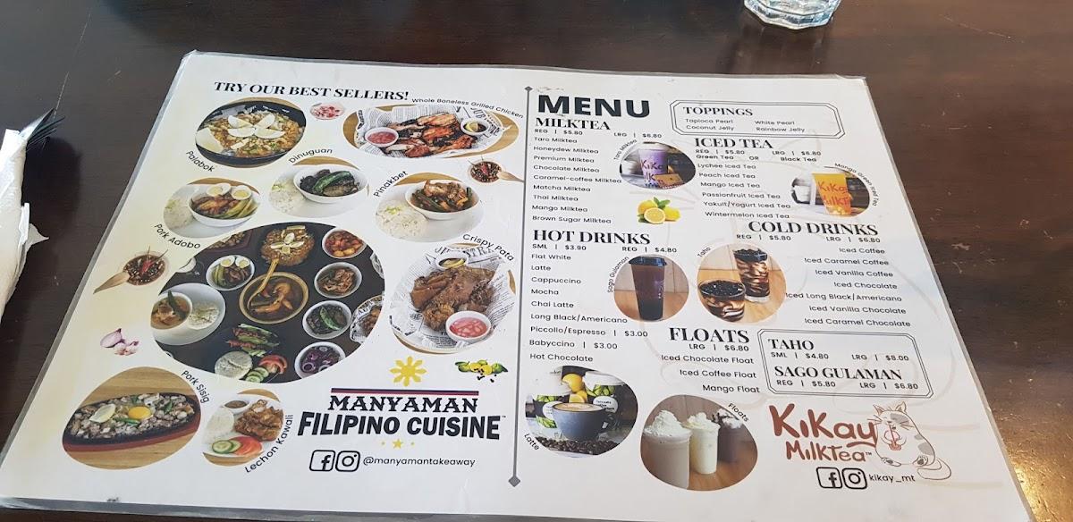 Menu at Manyaman Browns Plains restaurant, Browns Plains
