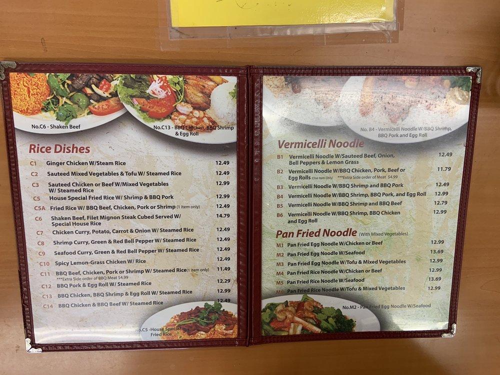 Menu at Pho Tay Bac Restaurant, Brea