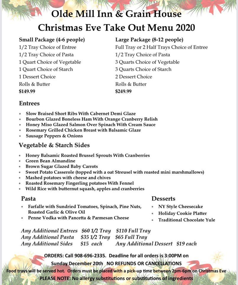 Menu at Grain House pub & bar, Bernards