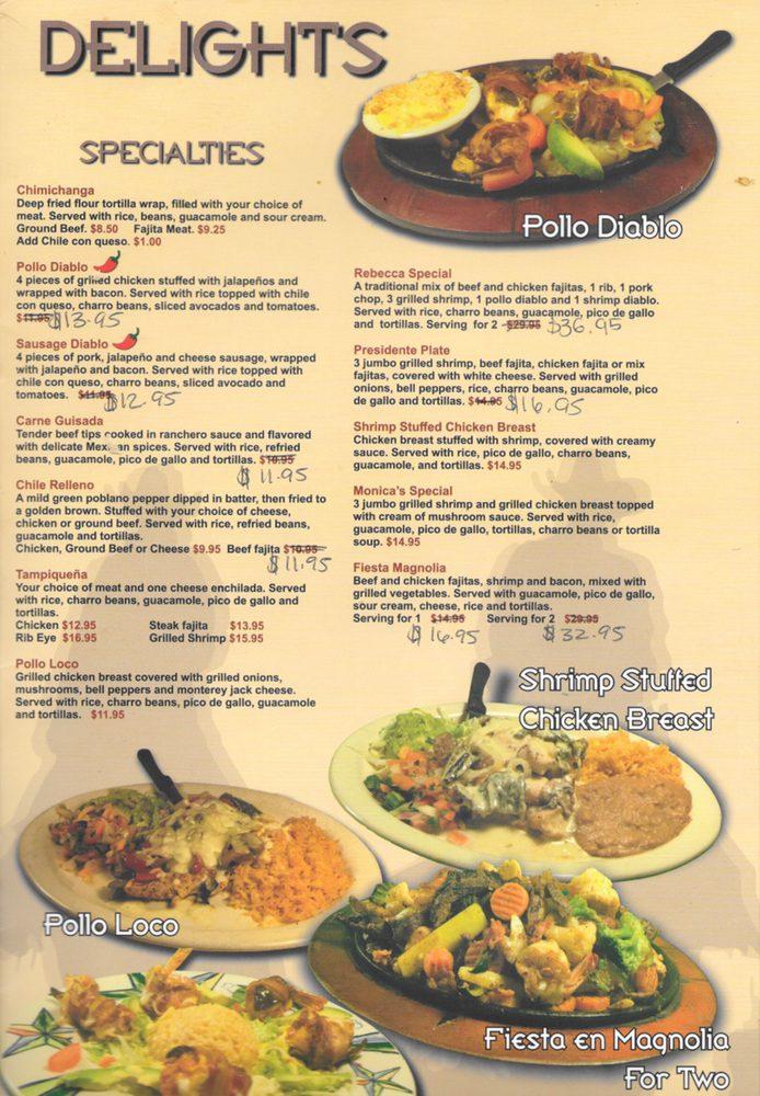 Menu at Las Fuentes Steak and Grill steakhouse, Navasota
