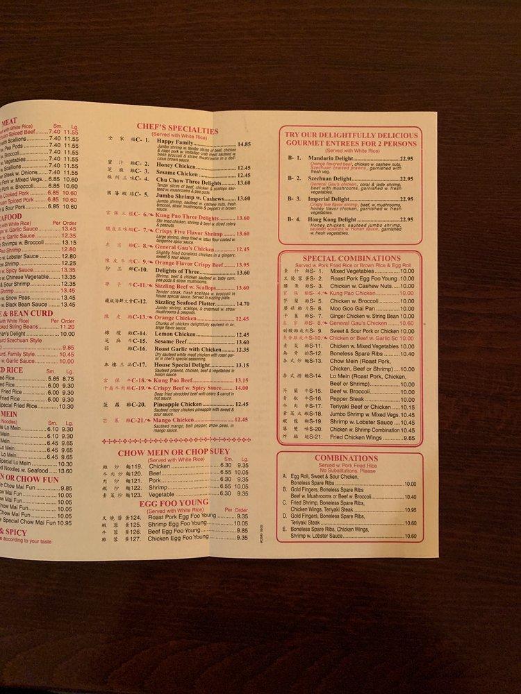 Menu at Cheng's Chinese Garden restaurant, Enfield