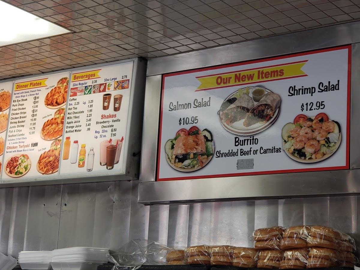 Menu at Christo's Best Burgers restaurant, Anaheim, Miraloma Ave