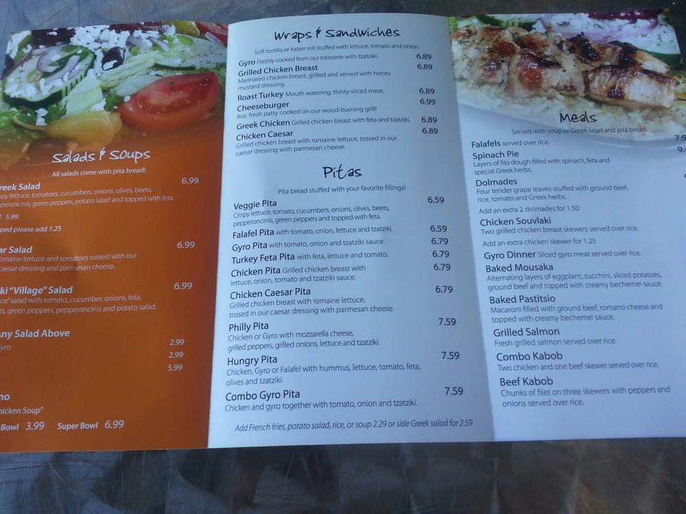 Menu at The Hungry Greek restaurant, Wesley Chapel
