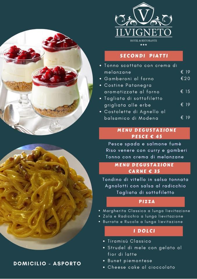 Menu da Ristorante Il Vigneto, Gattinara