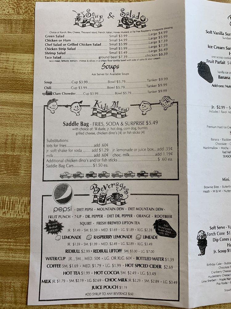 Menu at Davy's Burger Ranch desserts, Prosser