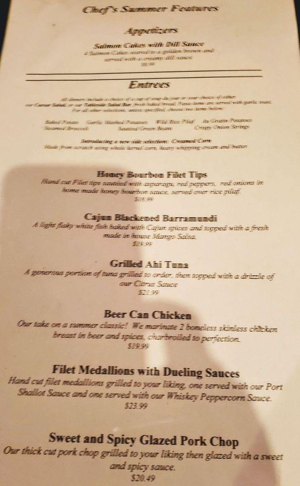 Menu at Mountain Jacks Steakhouse, Lafayette