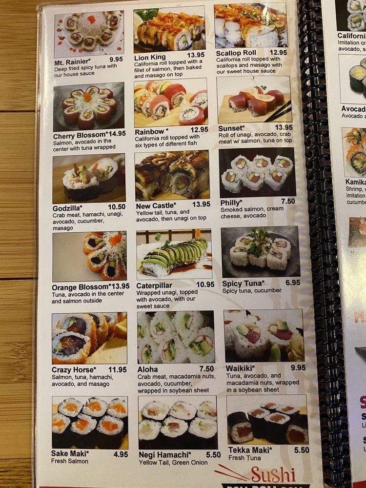 Menu at Sushi Roll Roll Roll restaurant, Renton