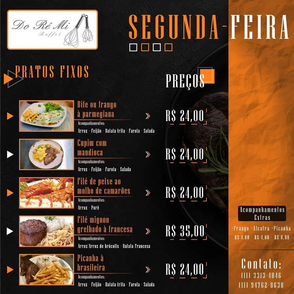 Menu at Do-Re-Mi Buffet Comércio e Serviços restaurant, São Paulo