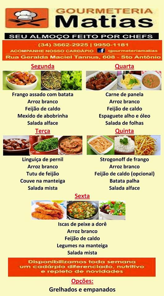 Menu at Gourmeteria Matias restaurant, Araxá