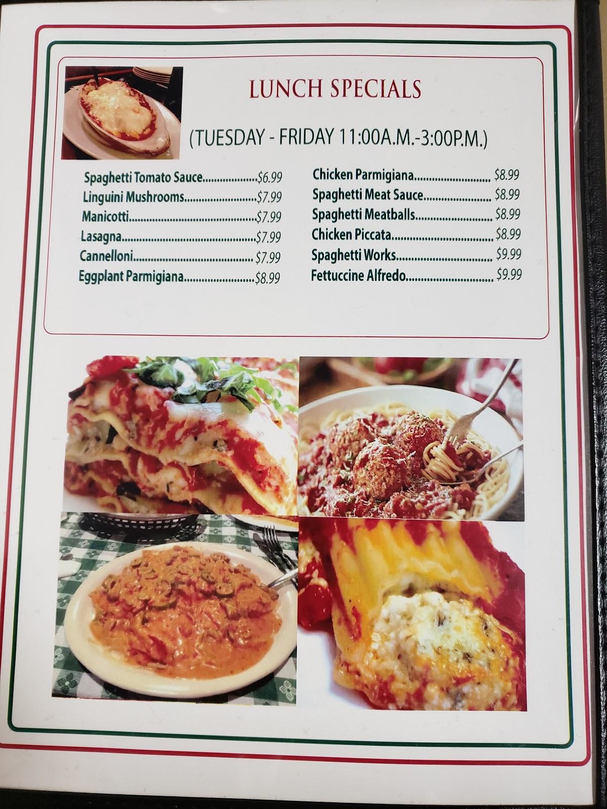 Menu at Verona Italian Restaurant, Benton