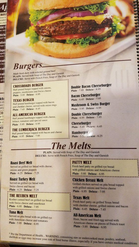 Menu at Crossroads Family Restaurant, Attica