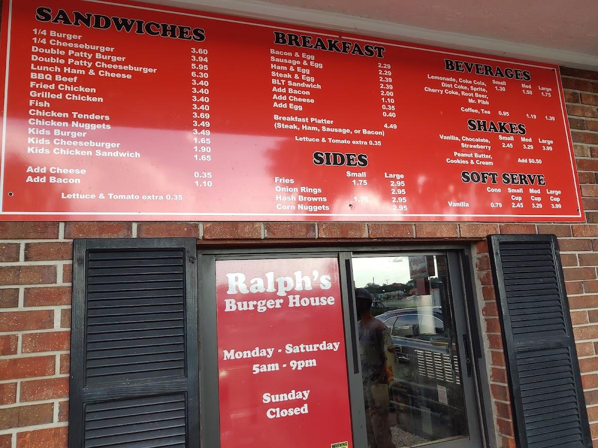 Menu at Burger House fast food, Chiefland, 15 Rodgers Blvd