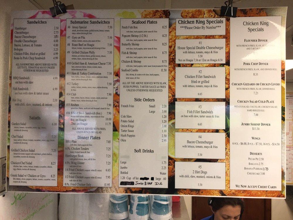 Menu at Chicken King restaurant, Charlotte, General Dr