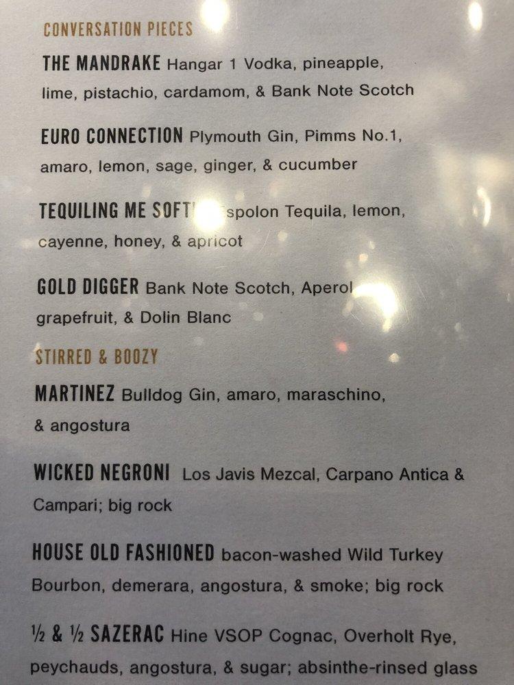 Carta del pub y bar Echo & Rig, Sacramento, 500 NW J St Suite 150