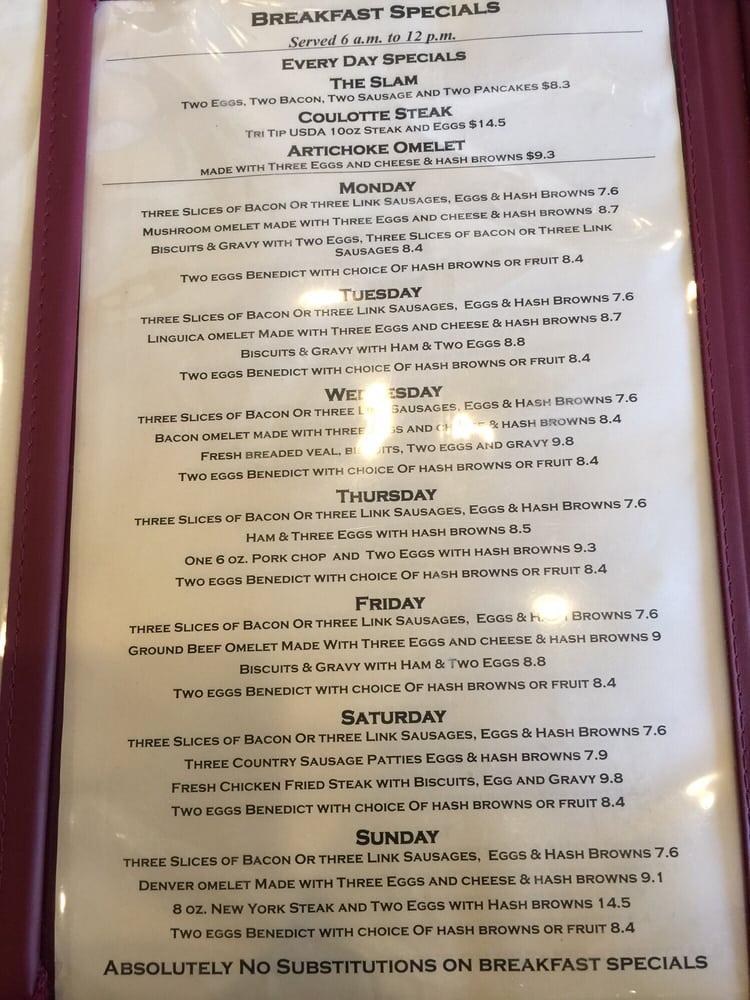 Menu at Elios Family Restaurant, San Leandro
