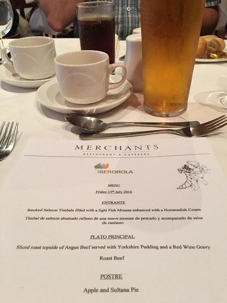 Menu at Merchants Restaurant, Edinburgh