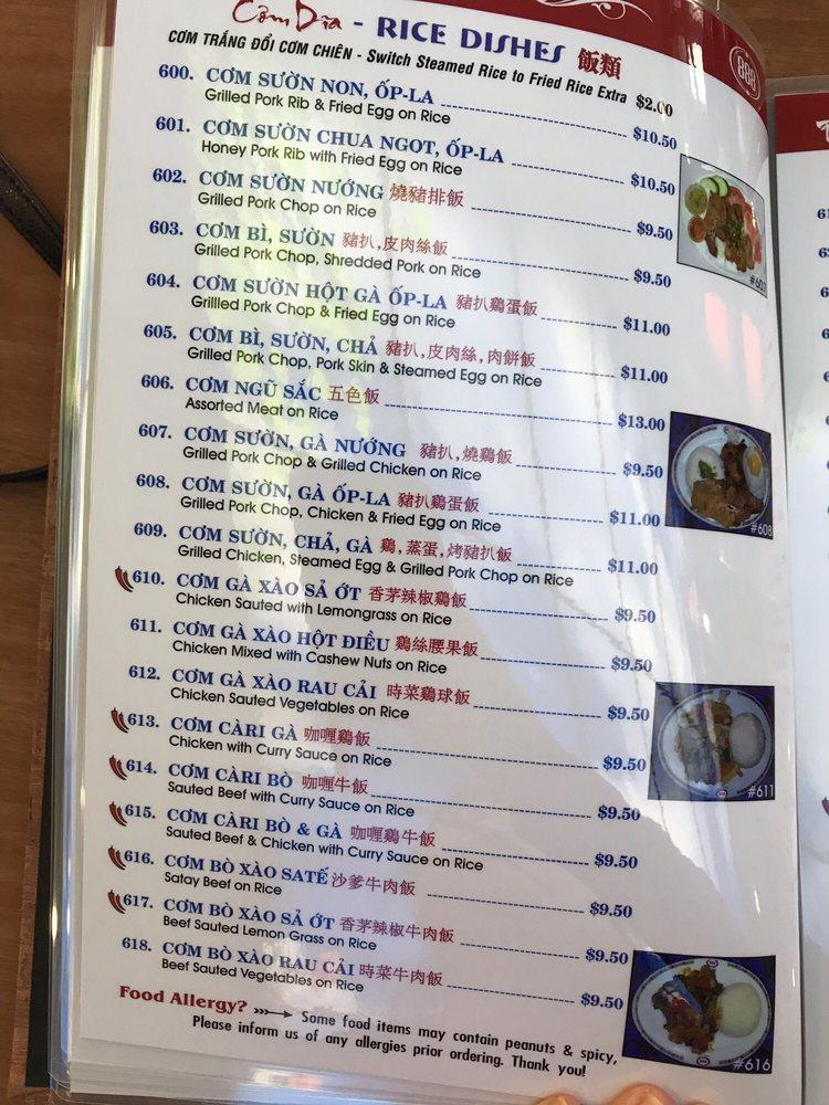 Menu at Pho Mi 888 Restaurant, London