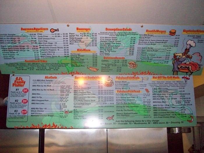 Menu at C J's BBQ, Oxnard, 480 Victoria Ave # B