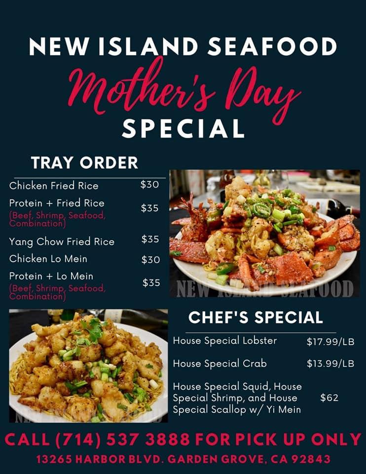 Menu at New Island Seafood Restaurant, Garden Grove